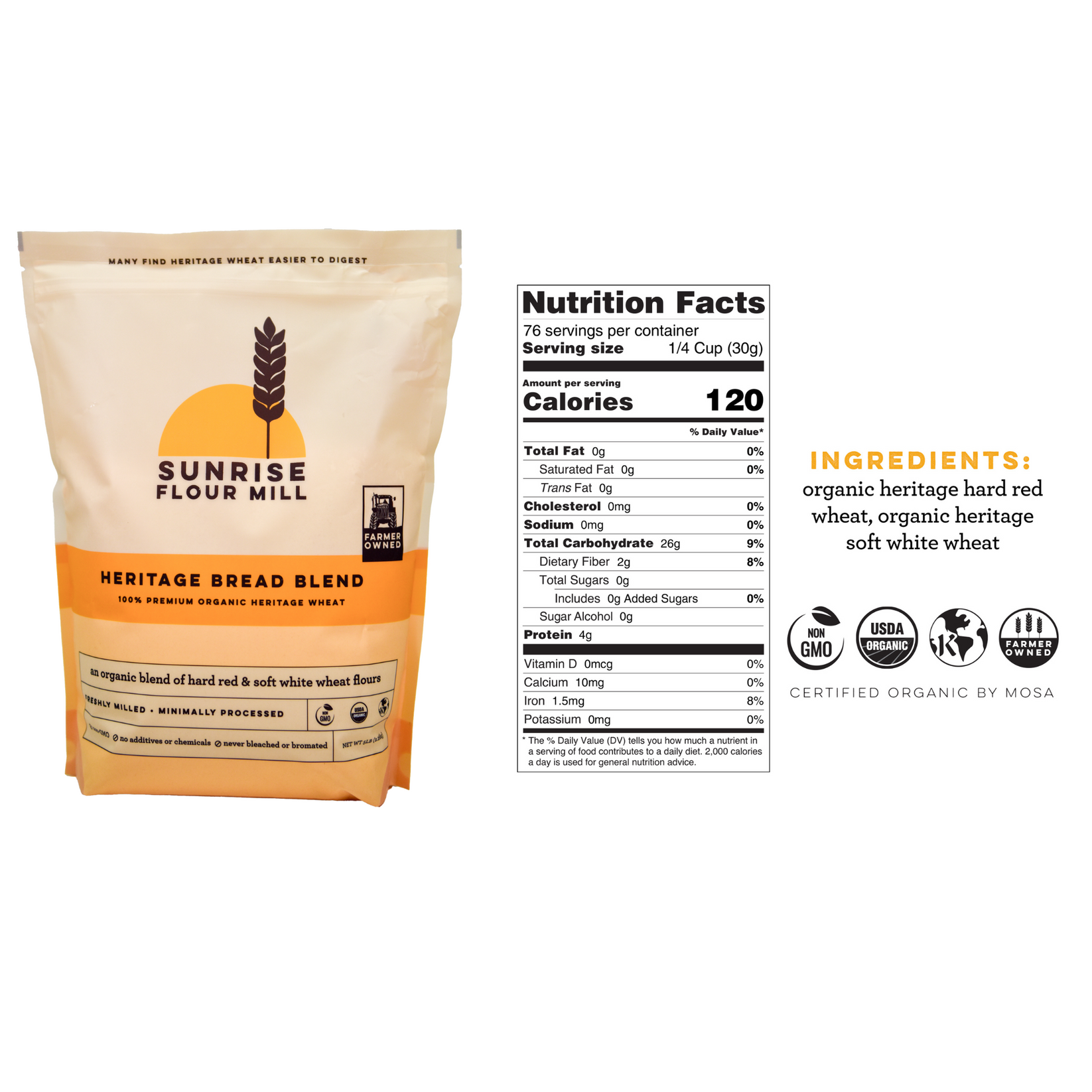 Heritage Flour 4-Pack – Organic Heritage Wheat Sampler – Versatile Flo ...